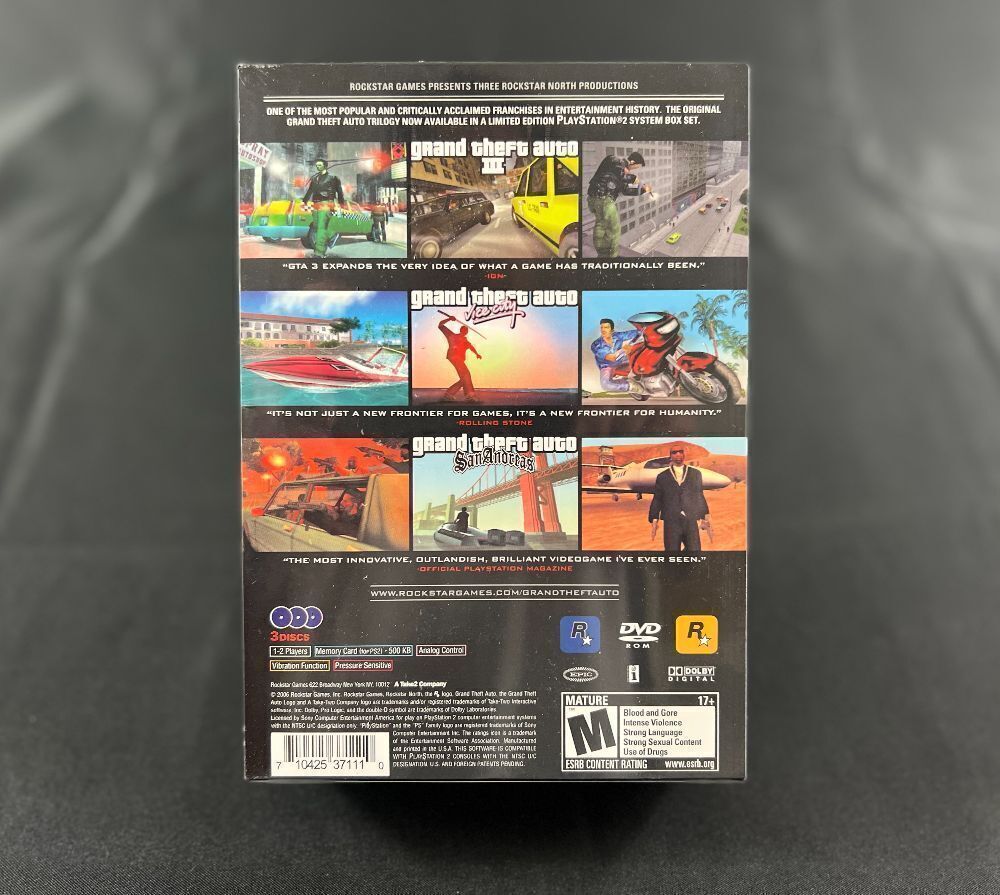 Grand Theft Auto the Trilogy PlayStation 2 BRAND NEW FACTORY SEALED