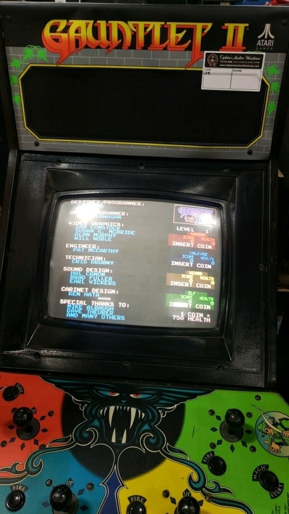 GAUNTLET II CLASSIC ATARI UPRIGHT ARCADE GAME