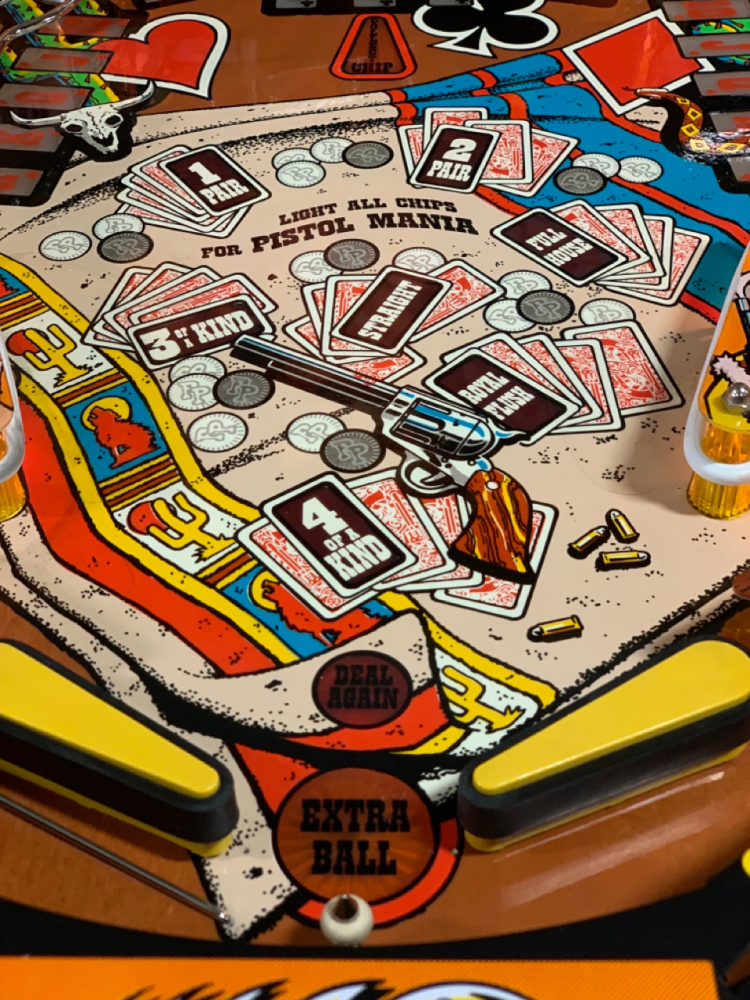 PISTOL POKER PINBALL MACHINE ALVIN G. 1993
