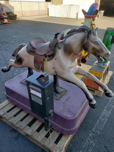 KIDDIE RIDE HORSE LEATHER SADDLE RIDER
