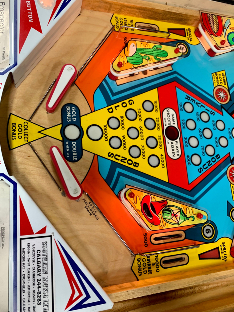 PROSPECTOR ELECTRO MECHANICAL PINBALL SONIC 1977