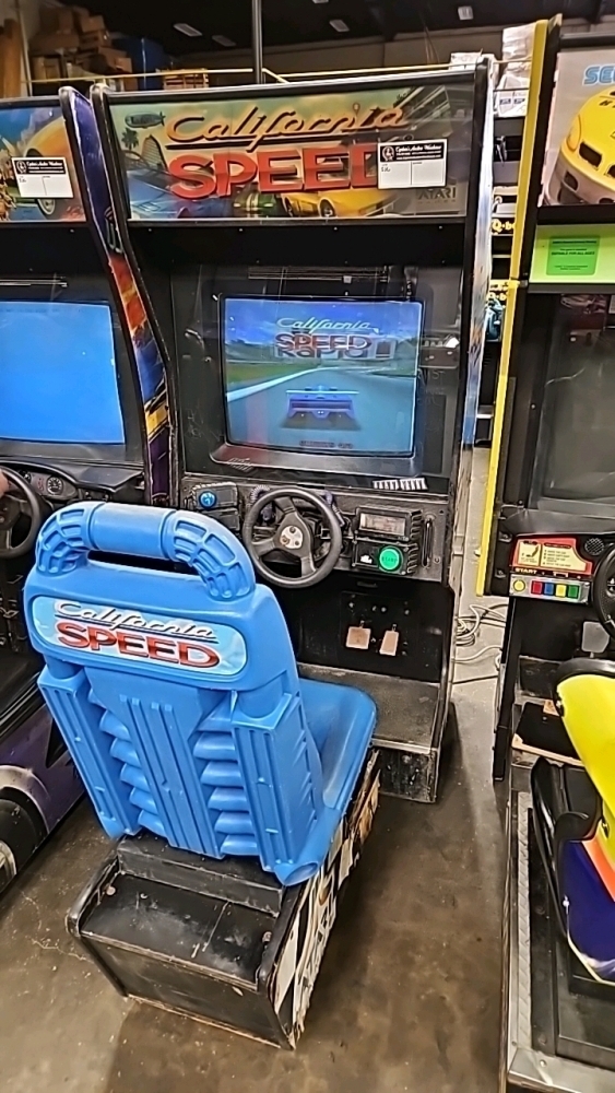 CALIFORNIA SPEED SITDOWN DRIVER ARCADE GAME ATARI