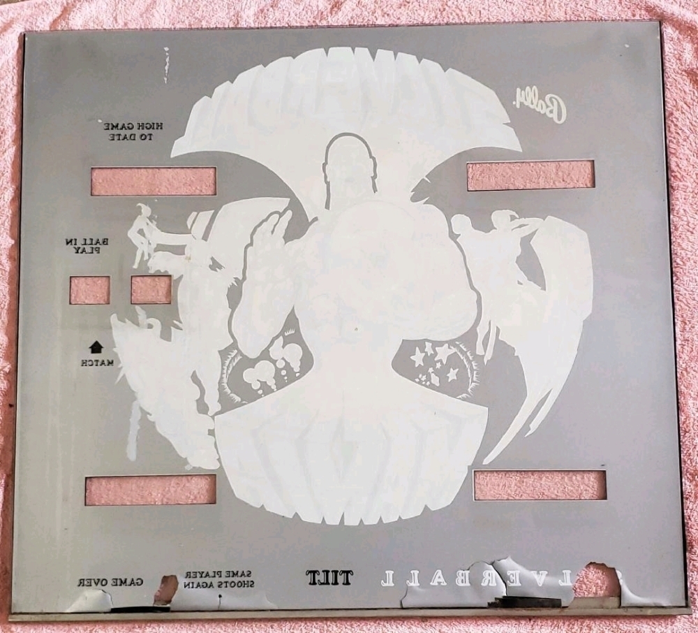 SILVERBALL MANIA PINBALL BACK GLASS ARTWORK BALLY