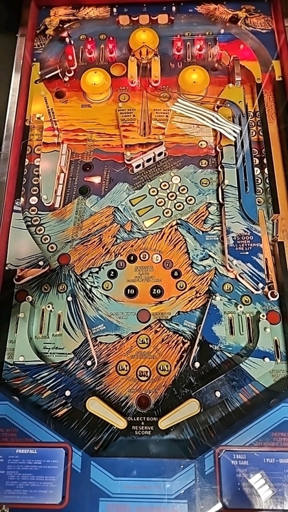 FREEFALL WIDEBODY PINBALL MACHINE STERN ELECTRONICS 1981