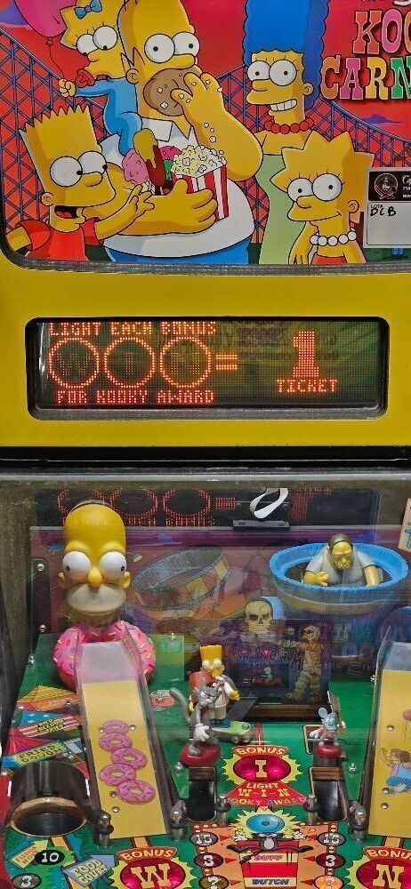 SIMPSONS KOOKY CARNIVAL TICKET REDEMPTION GAME STERN