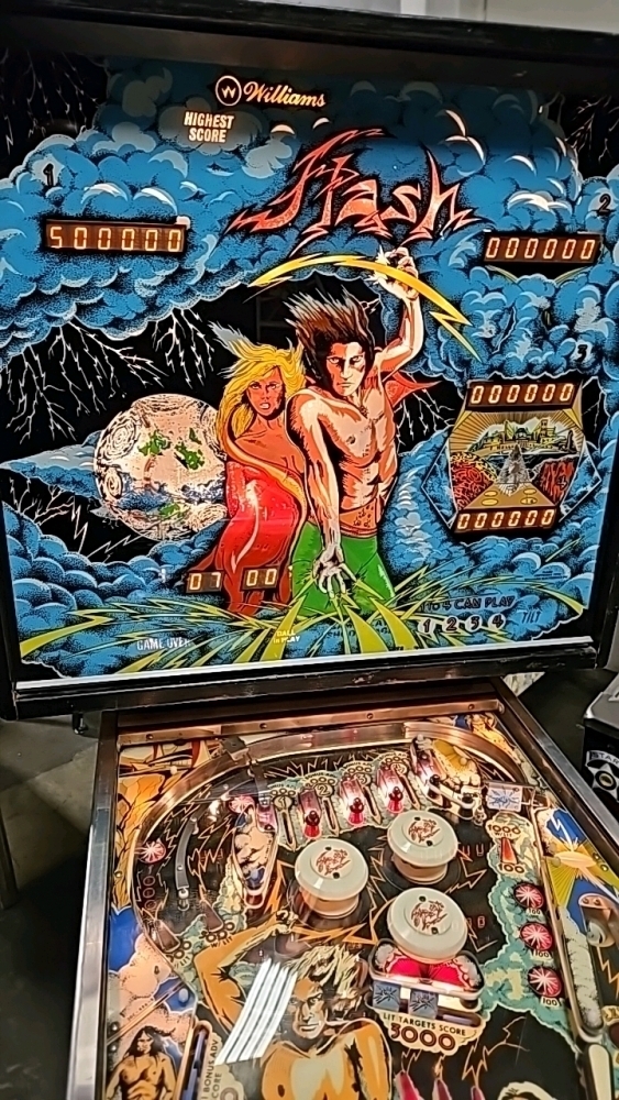 FLASH PINBALL MACHINE WILLIAMS 1978 STEVE RICHIE DESIGN