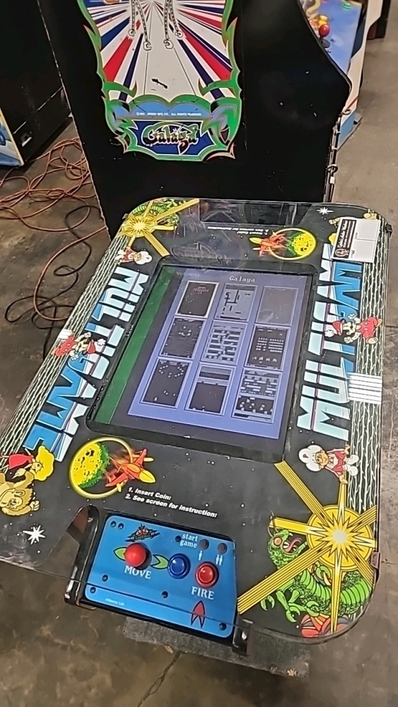 MULTICADE COCKTAIL TABLE ARCADE GAME WOOD GRAIN WU