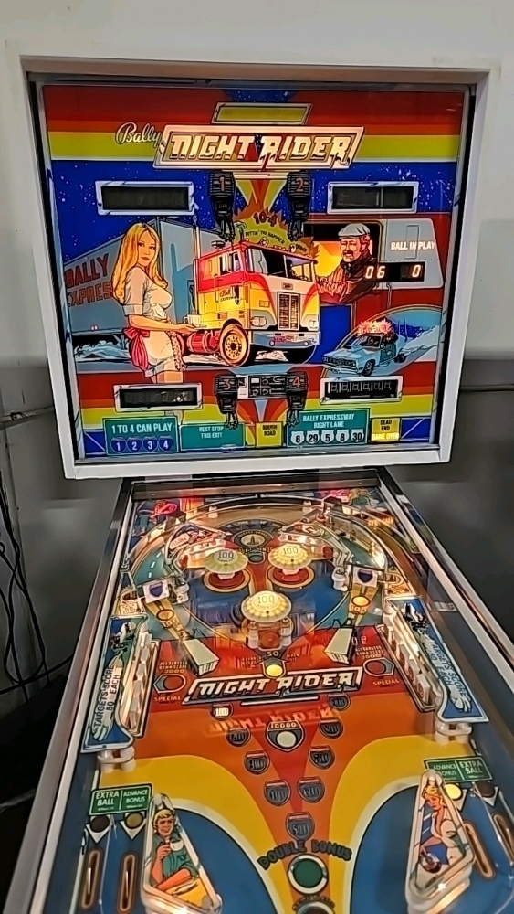 NIGHT RIDER CLASSIC PINBALL MACHINE BALLY L@@K!! CLEAN!!
