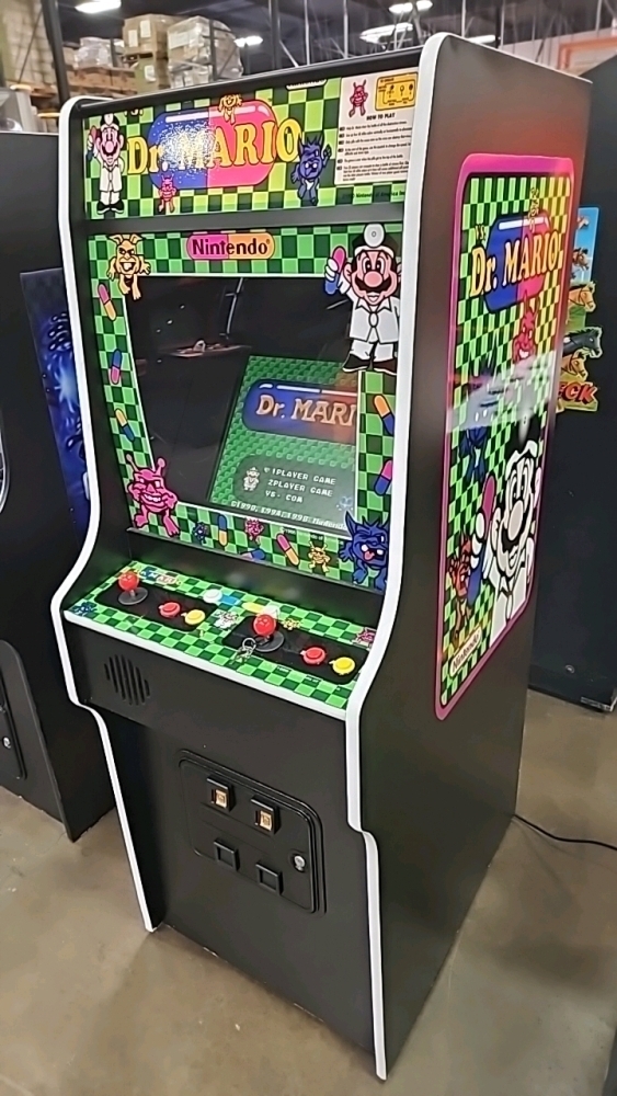DR. MARIO NINTENDO STYLE UPRIGHT ARCADE GAME NEW BUILD W/ LCD