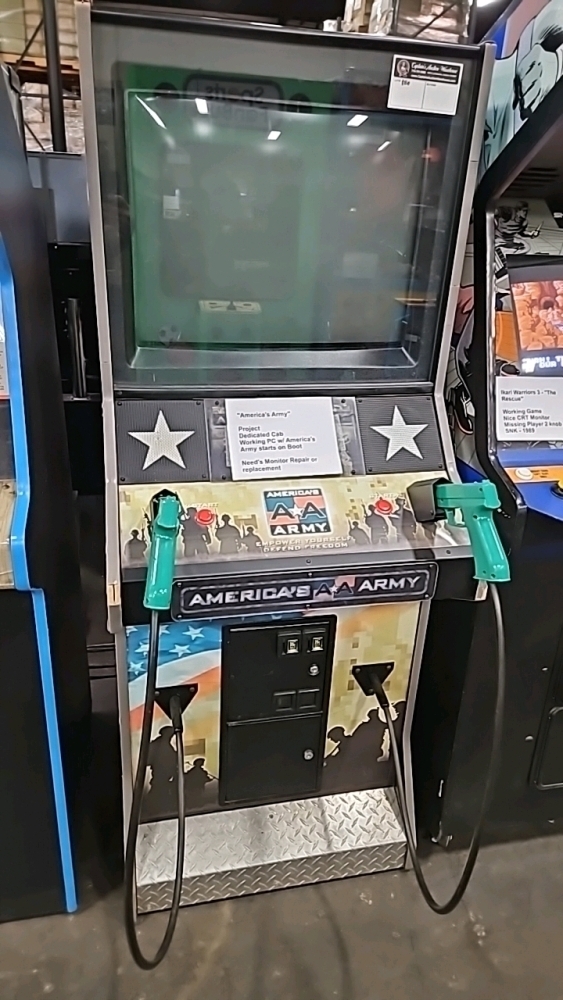 AMERICA'S ARMY TARGET SHOOTEER TRAINER UPRIGHT ARCADE GAME