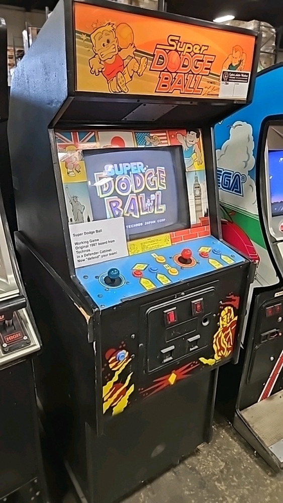 SUPER DODGEBALL CLASSIC UPRIGHT ARCADE GAME TECHNOS