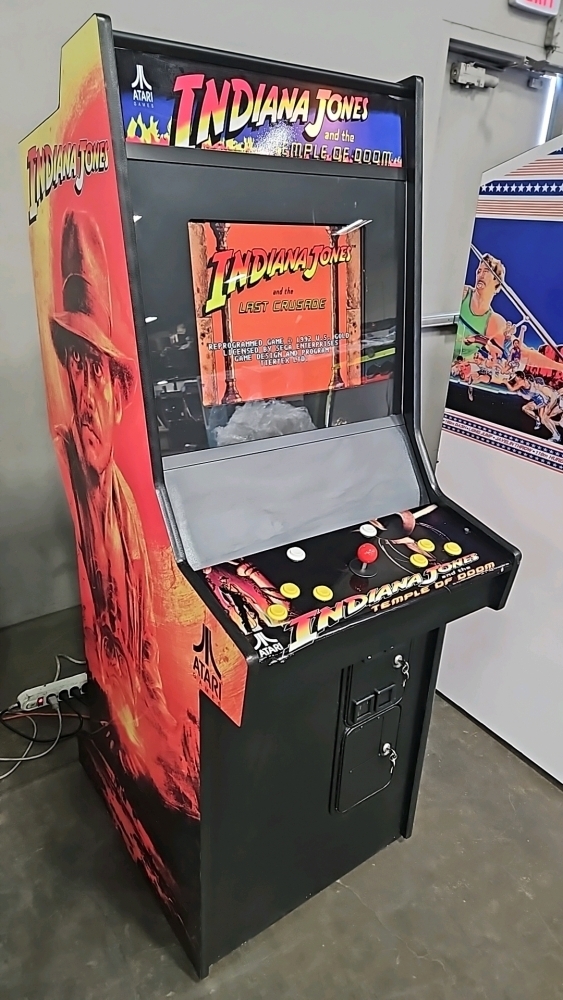 INDIANA JONES UPRIGHT ARCADE GAME NEW BUILD CAB W/ LCD MONITOR
