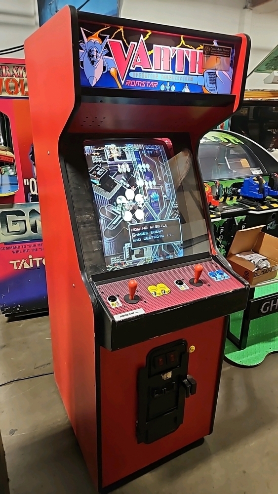 VARTH UPRIGHT VERTICAL ACTION SHOOTER ARCADE GAME 25 CRT MONITOR