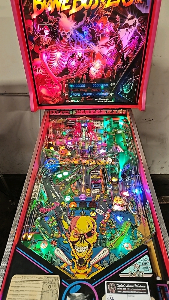 BONE BUSTERS INC. PINBALL MACHINE GOTTLIEB 1989