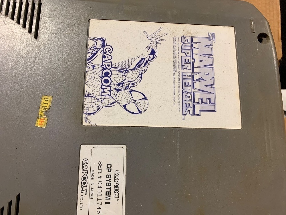 1 BOX LOT- MISC. NEO GEO 4 SLOT PCB, MARVEL SUPER HEROES PCB