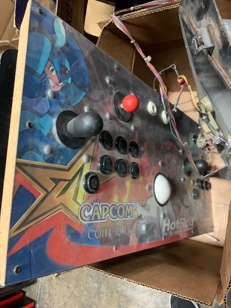 1 BOX LOT- MISC ARCADE GAME CONTROL PANELS