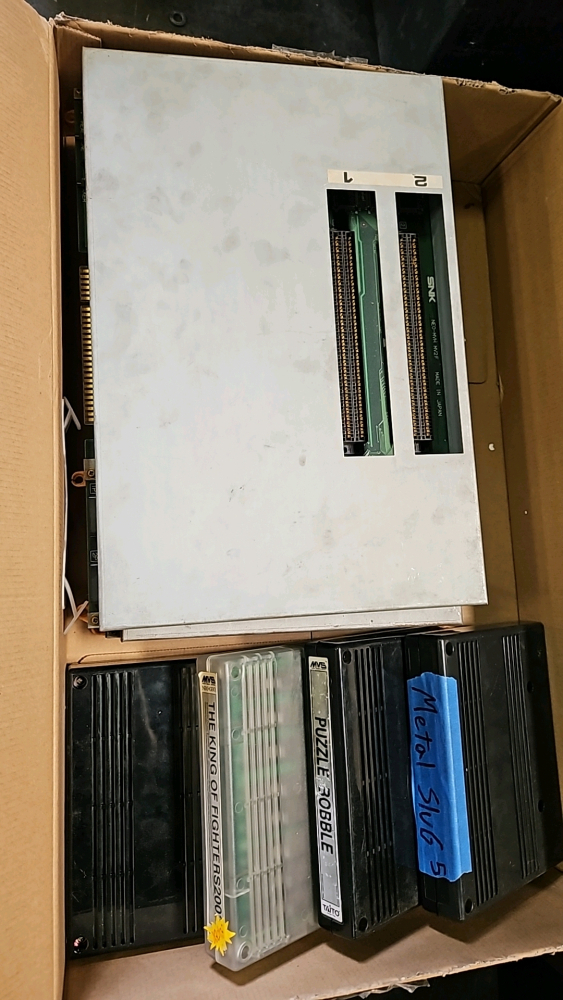 1 BOX LOT- NEO GEO 2 SLOT PCB'S (2 CT.) W/ CARTRIDGES