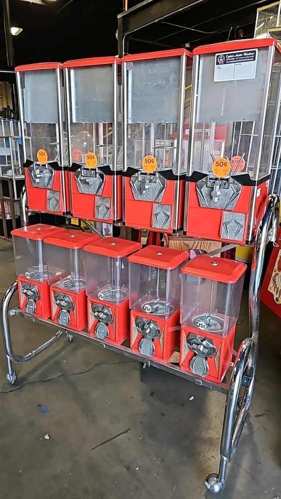 9 HEAD BULK CANDY CAPSULE VENDING RACK