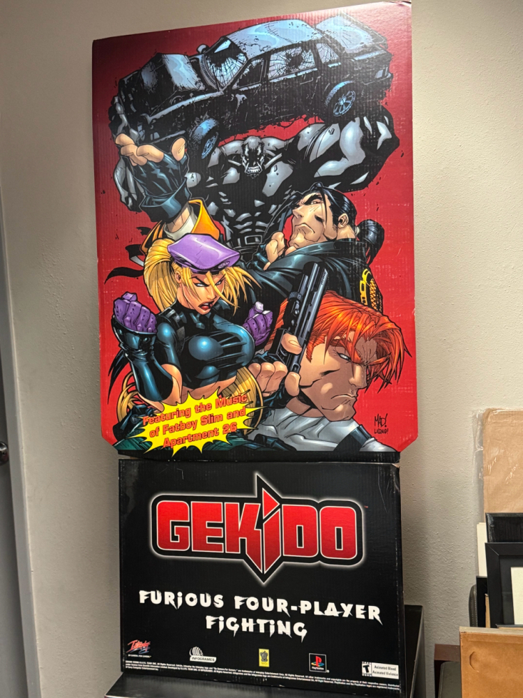 GEKIDO FURIOUS FOUR PLAYER FIGHTING GAME CARDBOARD ADVERTISING DISPLAY ...