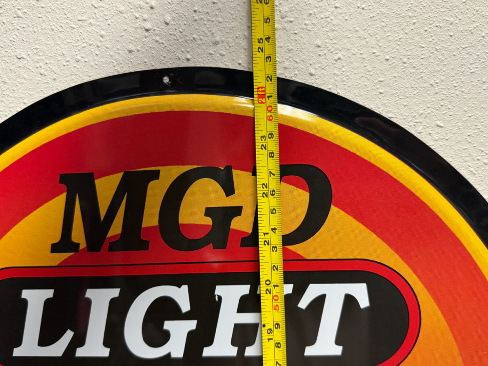 MGD LIGHT MILLER GENUINE DRAFT OFFICIAL DARTING CENTER TIN SIGN