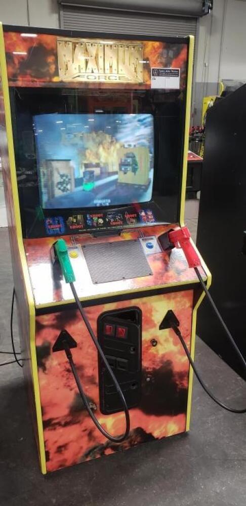 MAXIMUM FORCE UPRIGHT SHOOTER ARCADE GAME