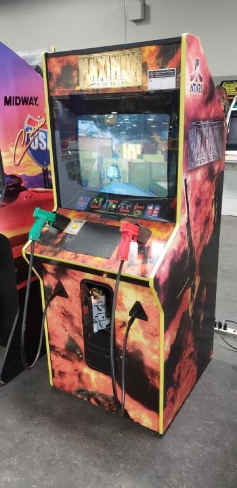 MAXIMUM FORCE UPRIGHT SHOOTER ARCADE GAME