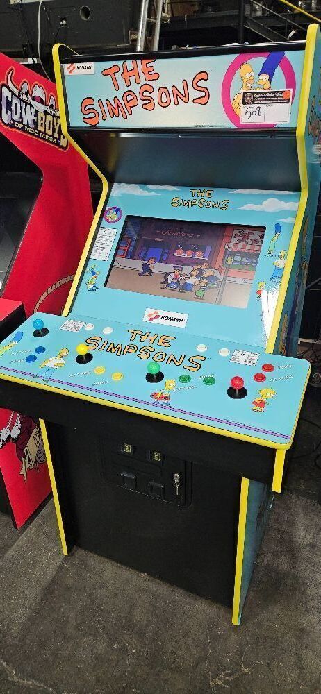 THE SIMPSONS 4 PLAYER UPRIGHT ARCADE GAME NEW BUILD W/ LCD