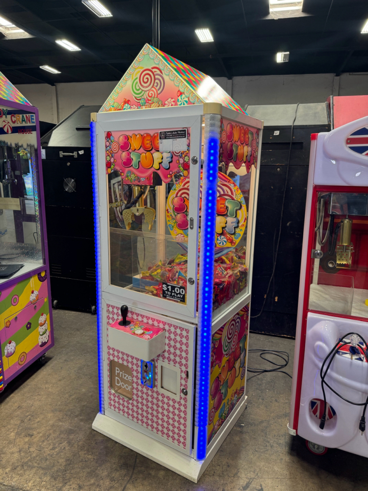 SWEET STUFF CANDY CRANE PRIZE REDEMPTION CLAW MACHINE