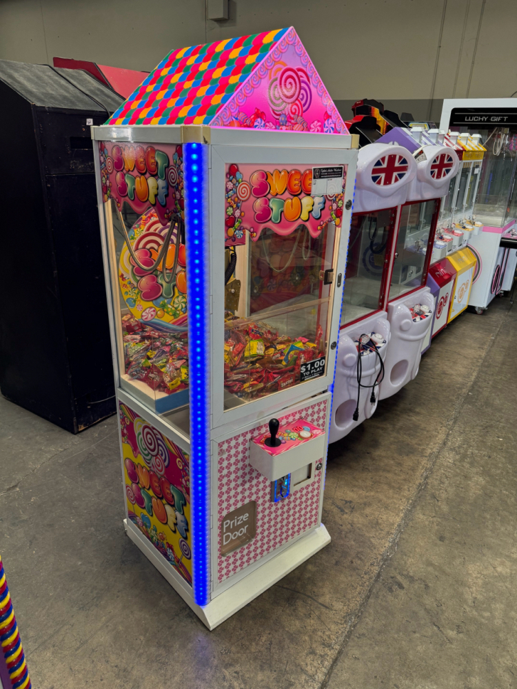 SWEET STUFF CANDY CRANE PRIZE REDEMPTION CLAW MACHINE