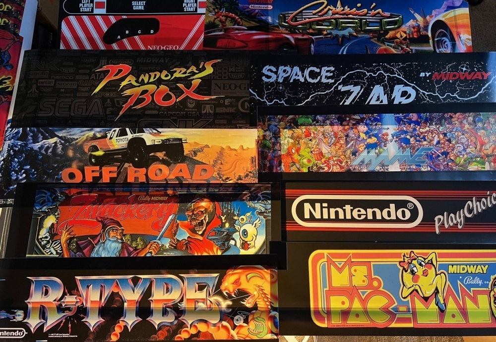 BOX LOT- ARCADE GAME TRANSLITE MARQUEE'S NEW HIGH RES #2