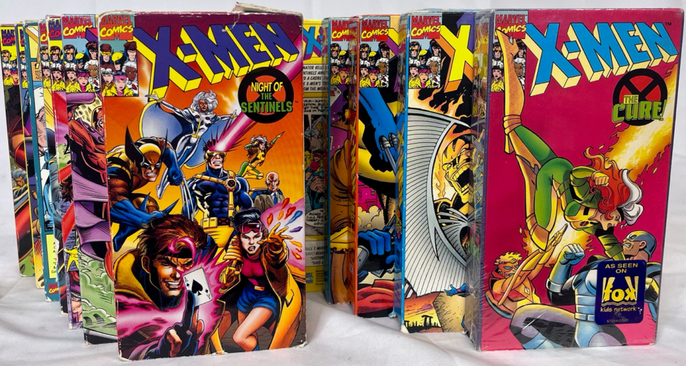 LOT OF (15) MARVEL XMEN 1993-1994 VHS COMPLETE SET!