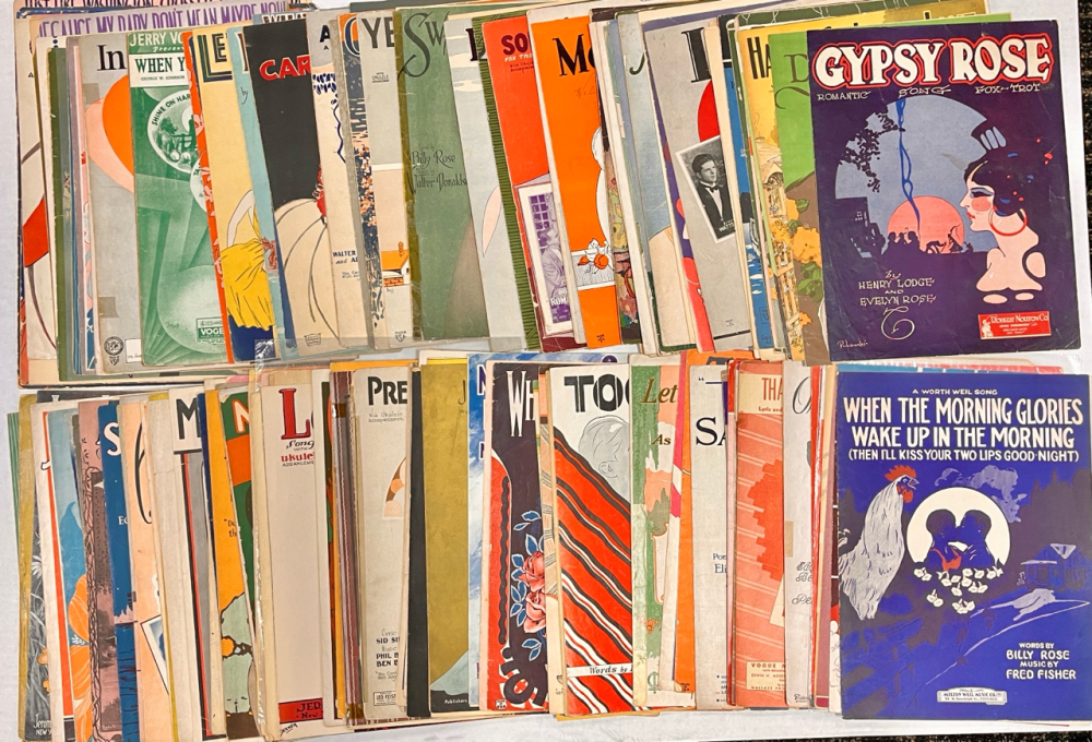 HUGE LOT OF 1920's SHEET MUSIC