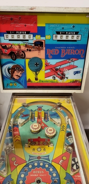RED BARON PINBALL MACHINE CHICAGO COIN PROJECT