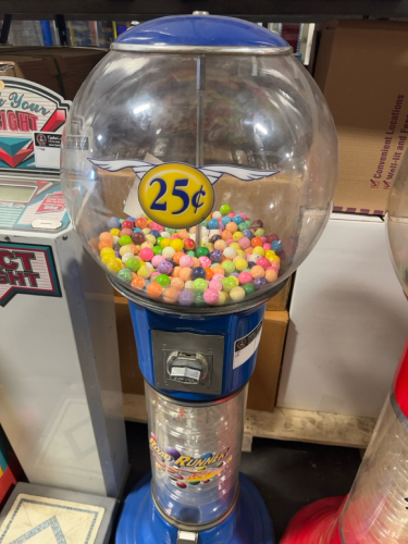 SPIRAL GUMBALL VENDING GLOBE STAND ROAD RUNNER