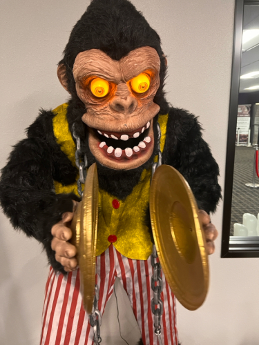 6 FOOT TALL ANIMATRONIC HORROR EVIL CYMBAL MONKEY