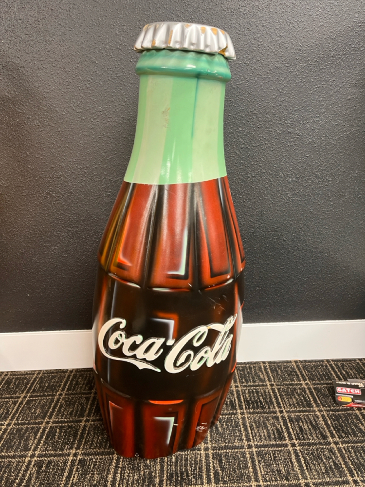 COCA COLA HALF-BOTTLE LARGE STATUE