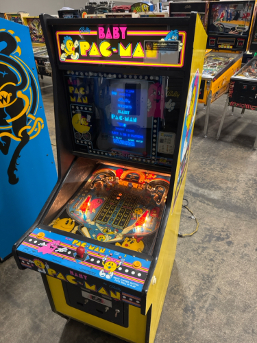 BABY PAC-MAN UPRIGHT PINBALL ARCADE GAME BALLY MIDWAY 1982