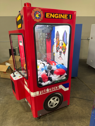 40 FIRE ENGINE RED PLUSH BUS CLAW CRANE MACHINE by ICE