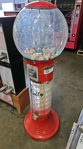 SPIRAL GUMBALL VENDING GLOBE STAND ROAD RUNNER
