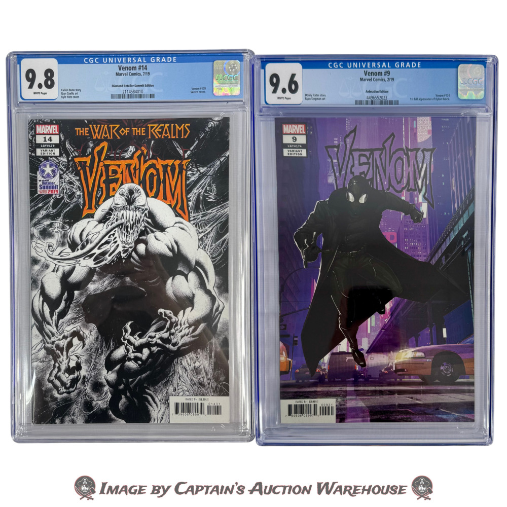 VENOM CGC GRADED MARVEL COMIC BOOK LOT 2019