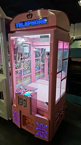 TELEPHONE BOOTH PLUSH CLAW CRANE MACHINE REDEMPTION GAME