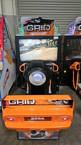 GRID DELUXE RACING SITDOWN DRIVER ARCADE GAME SEGA #1