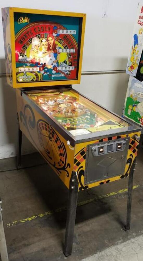 MONTE CARLO 4 PLAYER PINBALL MACHINE BALLY 1973