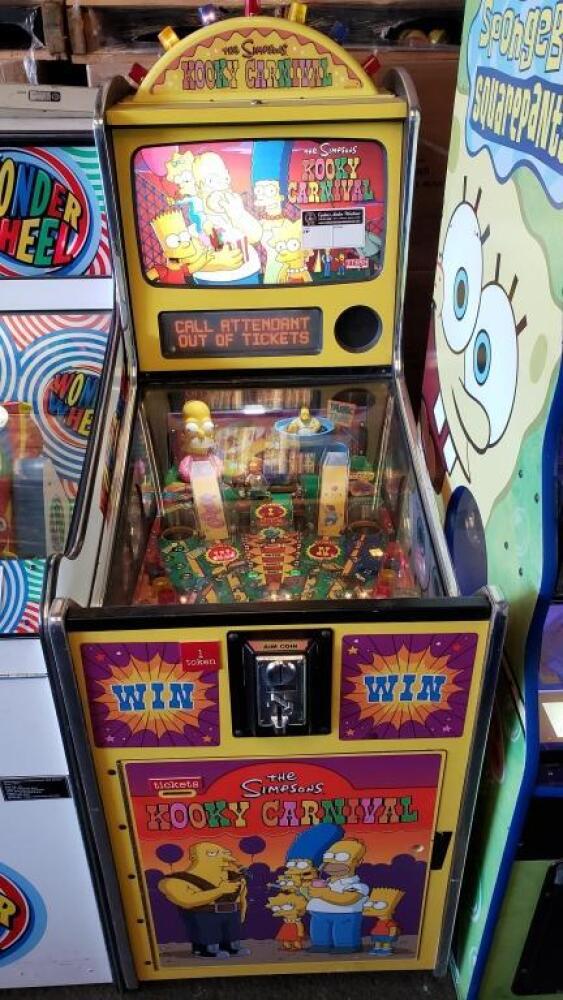 SIMPSONS KOOKY CARNIVAL TICKET REDEMPTION GAME