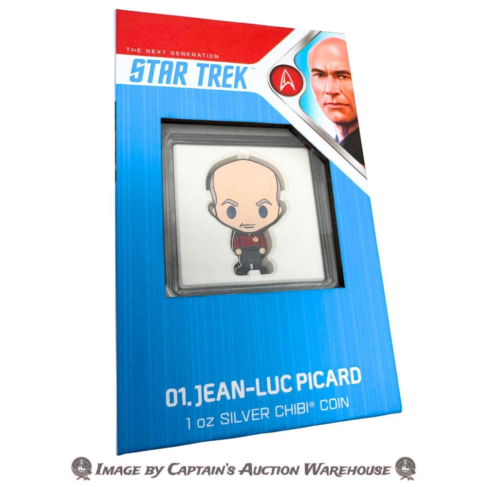 STAR TREK JEAN-LUC PICARD 1 OZ .999 SILVER CHIBI
