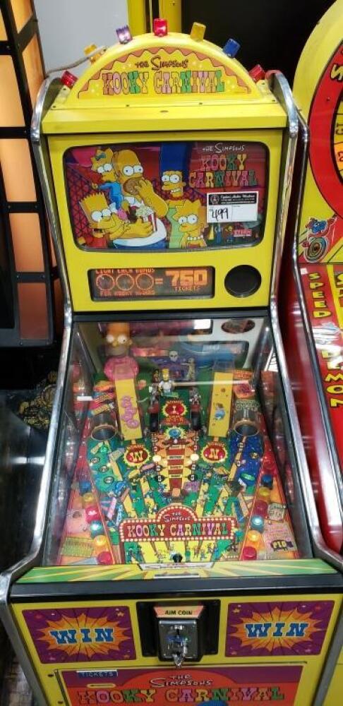 THE SIMPSONS KOOKY CARNIVAL TICKET REDEMPTION GAME