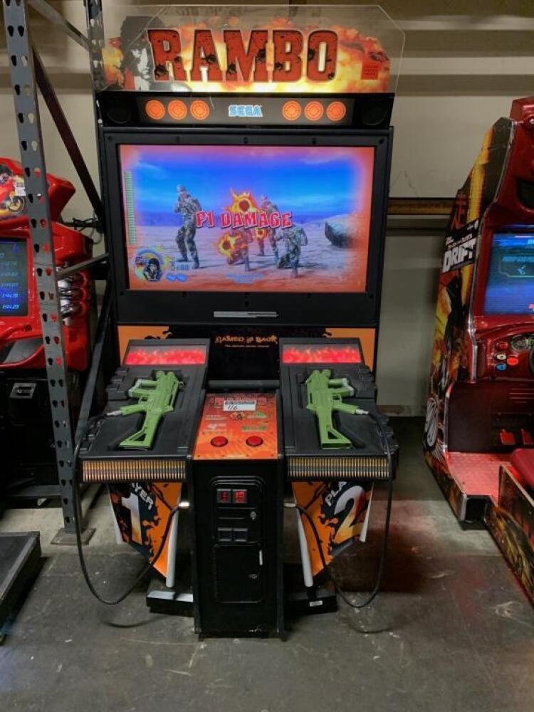 RAMBO DELUXE SHOOTER ARCADE GAME SEGA