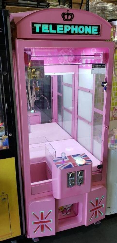 32 LONDON PHONE BOOTH PLUSH CLAW CRANE MACHINE