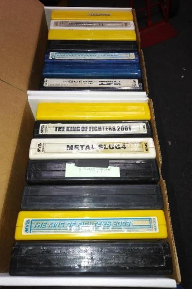 2 BOX LOT- NEO GEO CARTRIDGES MISC TITLES