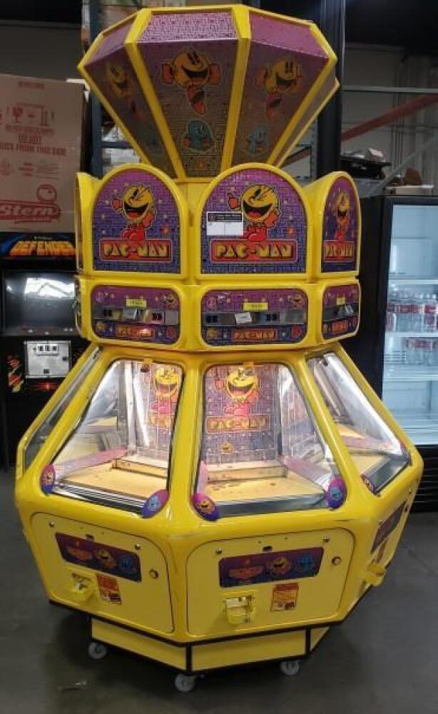PAC-MAN 8 PLAYER COIN PUSHER TICKET REDEMPTION